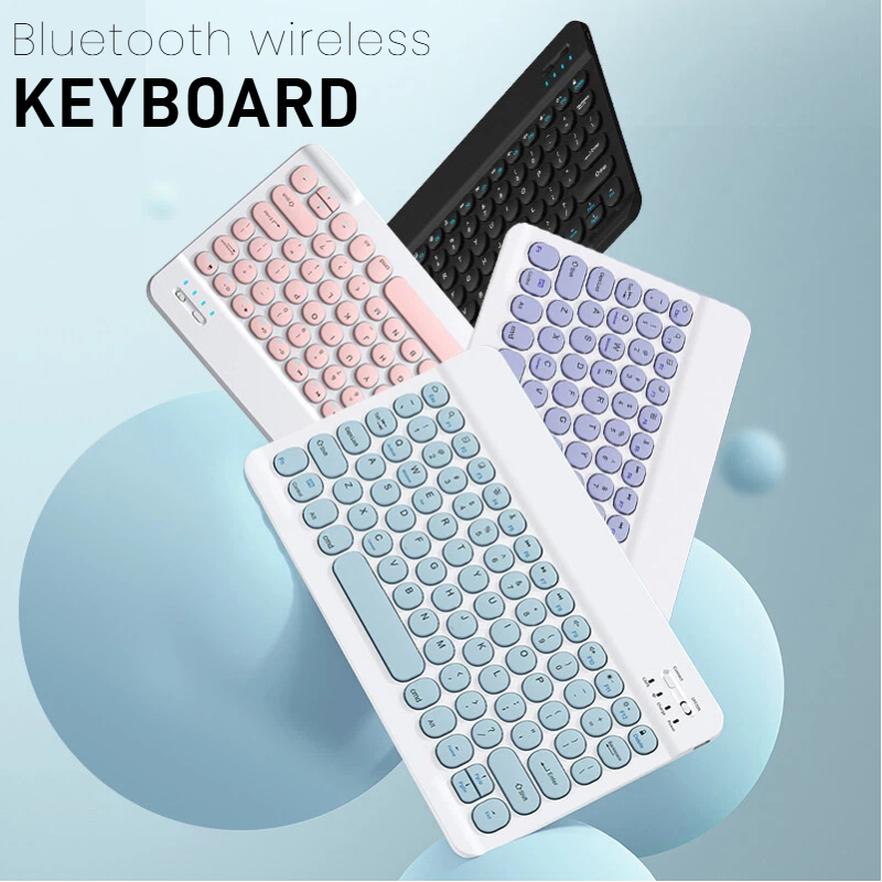 Jual Keyboard Wireless Bluetooth 10 inch Nirkabel Keyboard Rechargeable ...