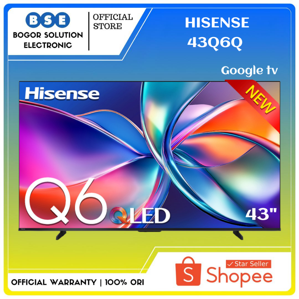 Jual Hisense 43 Inch 43Q6Q Quantum Dot Hisense Google TV 43 Q6Q Refresh ...