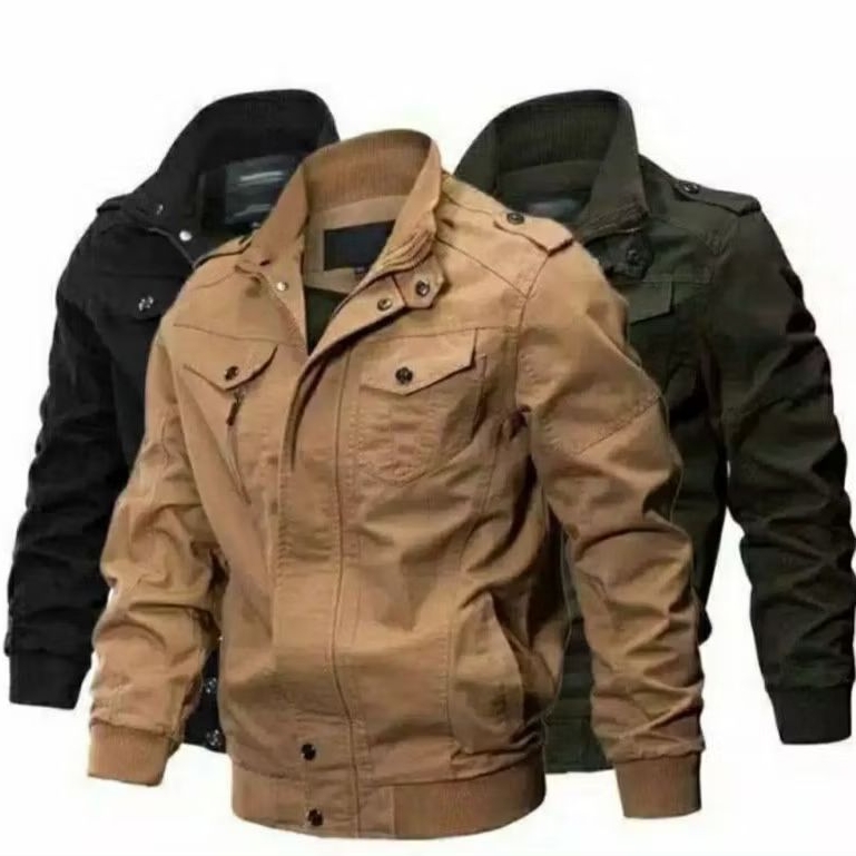 Jual JAKET BOMBER PRIA ARMY CASUAL PREMIUM / JAKET COWOK ARMY ABRI ...