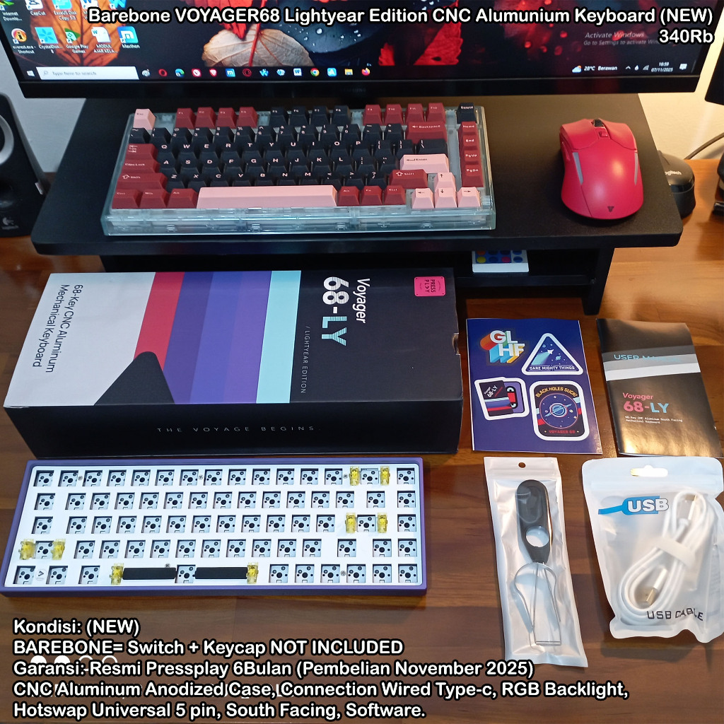 Jual Barebone VOYAGER68 Lightyear Edition CNC Alumunium Keyboard (NEW ...