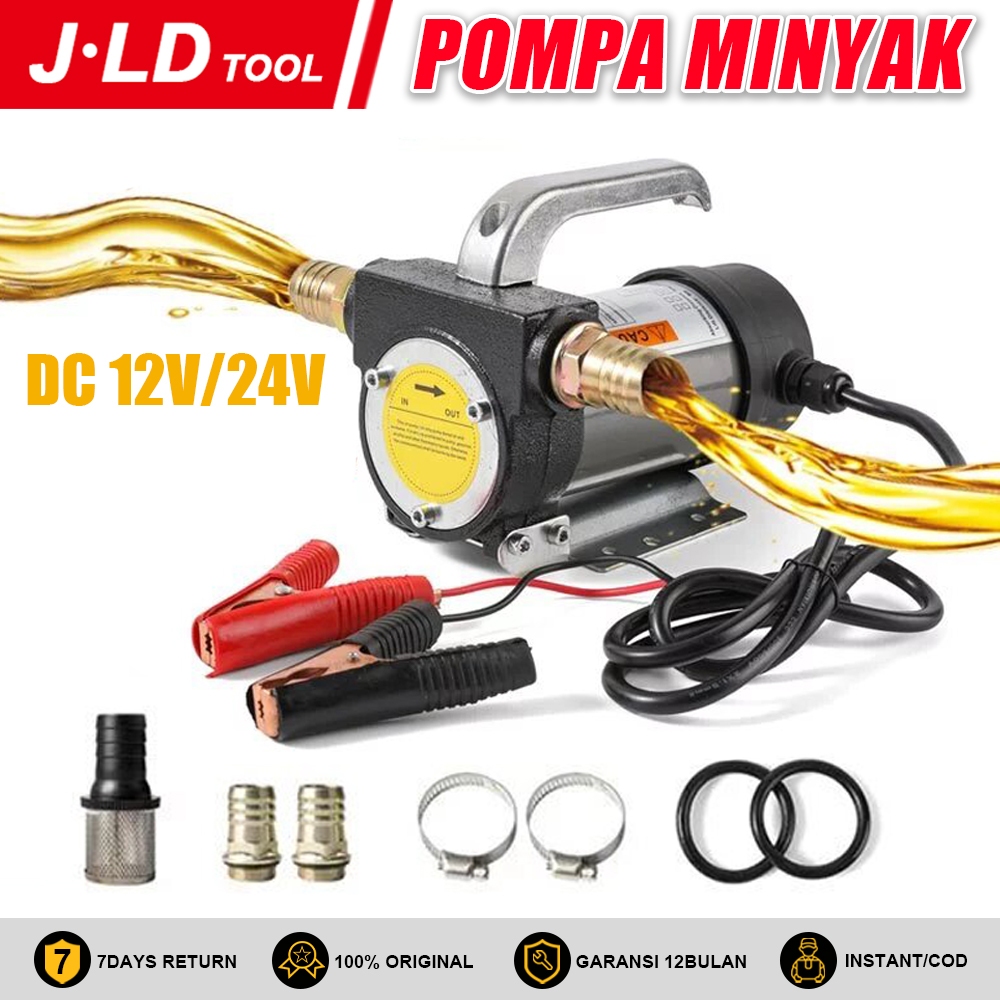 Jual JLD Pompa Minyak DC 12V/24V Electrik Diesel Transfer Pump 200W Oil ...