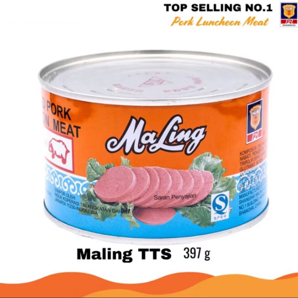 Jual Maling TTS 397gr Canned PORK Luncheon Meat ukuran besar 397 gram ...