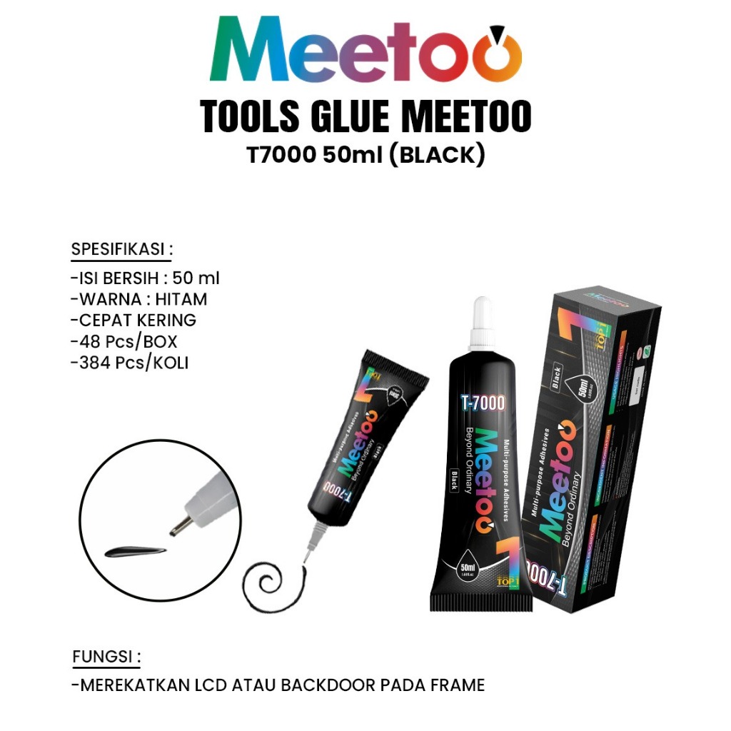 Jual LEM LCD HP / LEM MULTIGUNA MEETOO (BLACK/HITAM) TOUCHSCREAN LCD ...