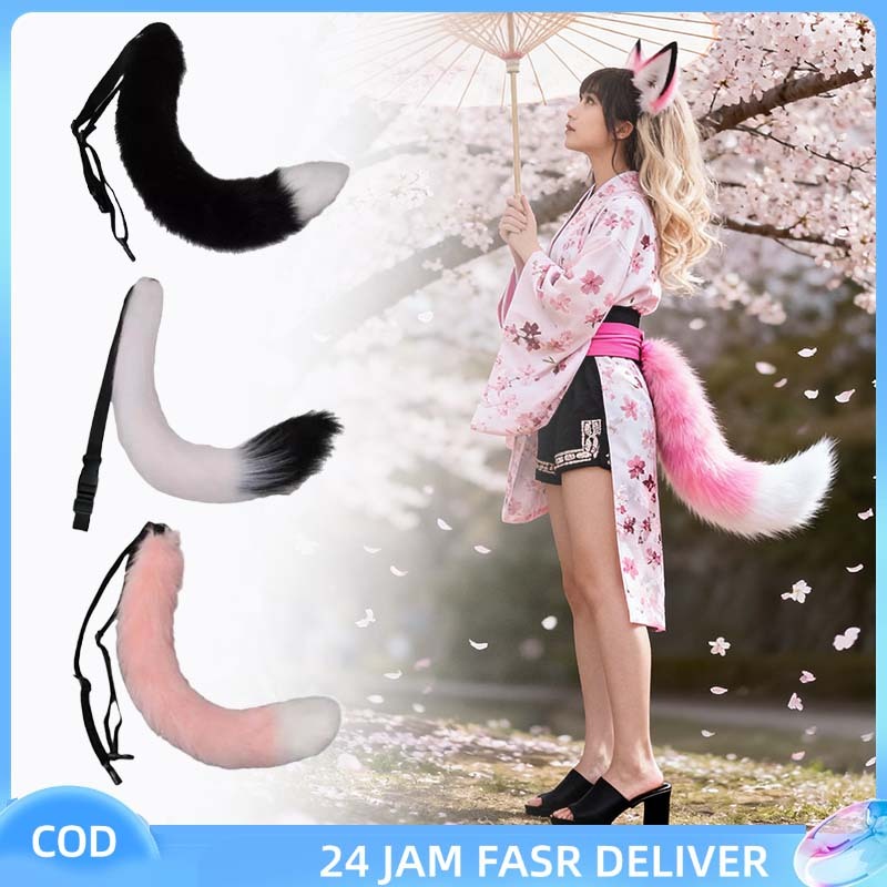 Jual 1pcs Fox Tail Costume Buntut Kucing Cosplay Buntut Kucing Ekor ...