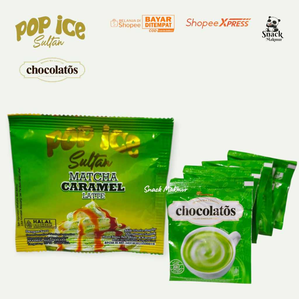 Jual POP ICE SULTAN MATCHA CARAMEL DAN CHOCOLATOS DRINK MATCHA HARGA ...