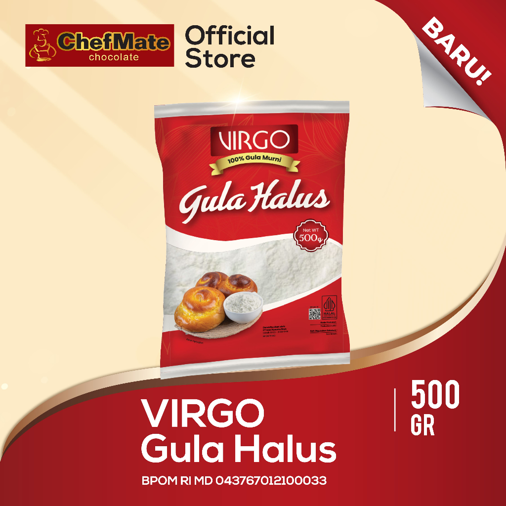 Jual GULA HALUS VIRGO 500 GRAM/ GULA HALUS PREMIUM/TOPPING KUE DONAT ...