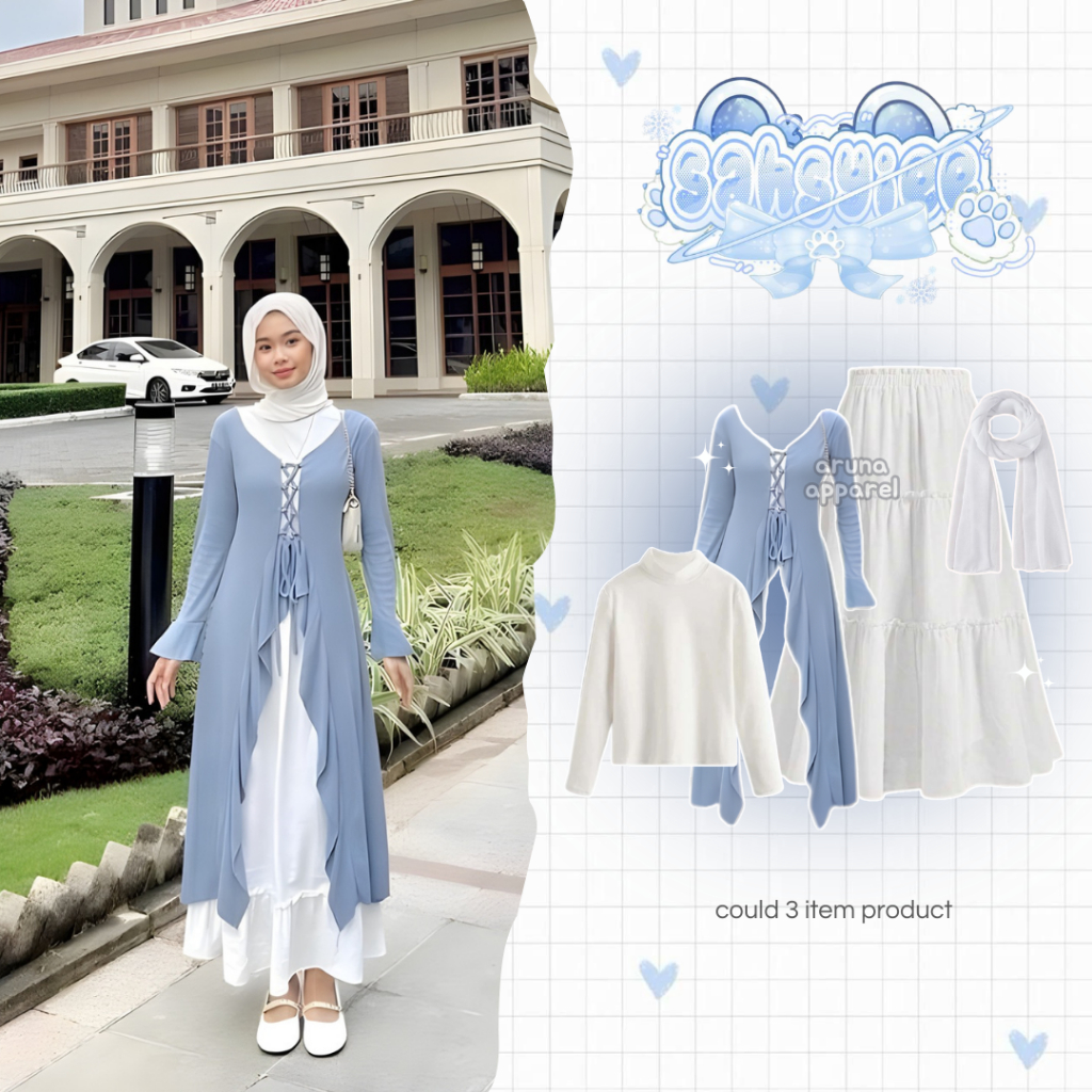 Jual aruna - 4in1 One Set Stela Kekinian | Hijab, Manset, Cardy Long ...