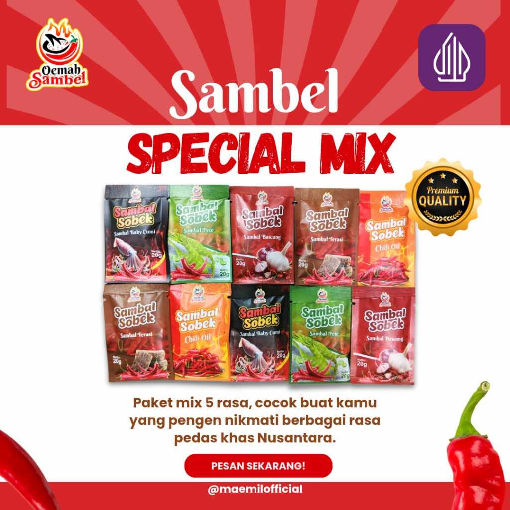 Jual Oemah Sambel - Special Mix - 10 Sachet - Sambel Cumi-Pete-Bawang ...