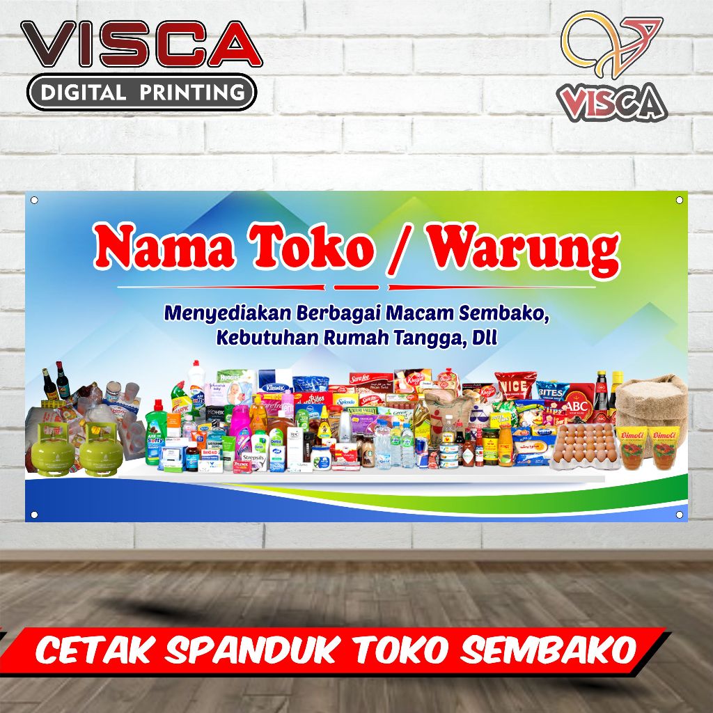 Jual Spanduk Toko Sembako / Banner Jualan Warung Sembako | Shopee Indonesia