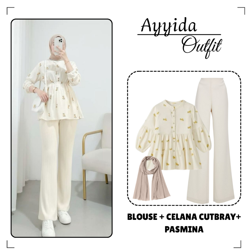 Jual Oneset Outfit Remaja Kekinian Korean Hijab Style ( Blouse ...