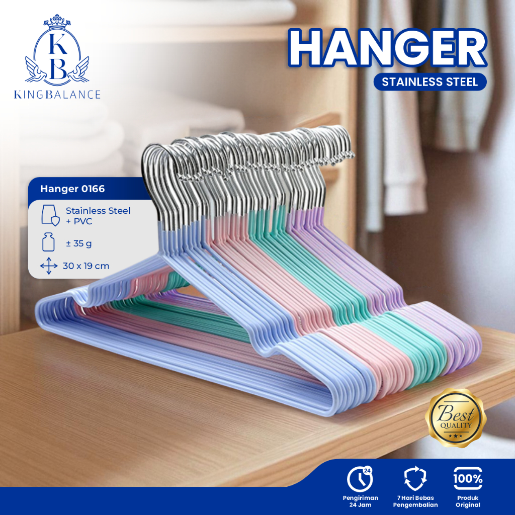 Jual King Balance Hanger Baju Gantungan Baju Stainless Aesthetic Tebal ...