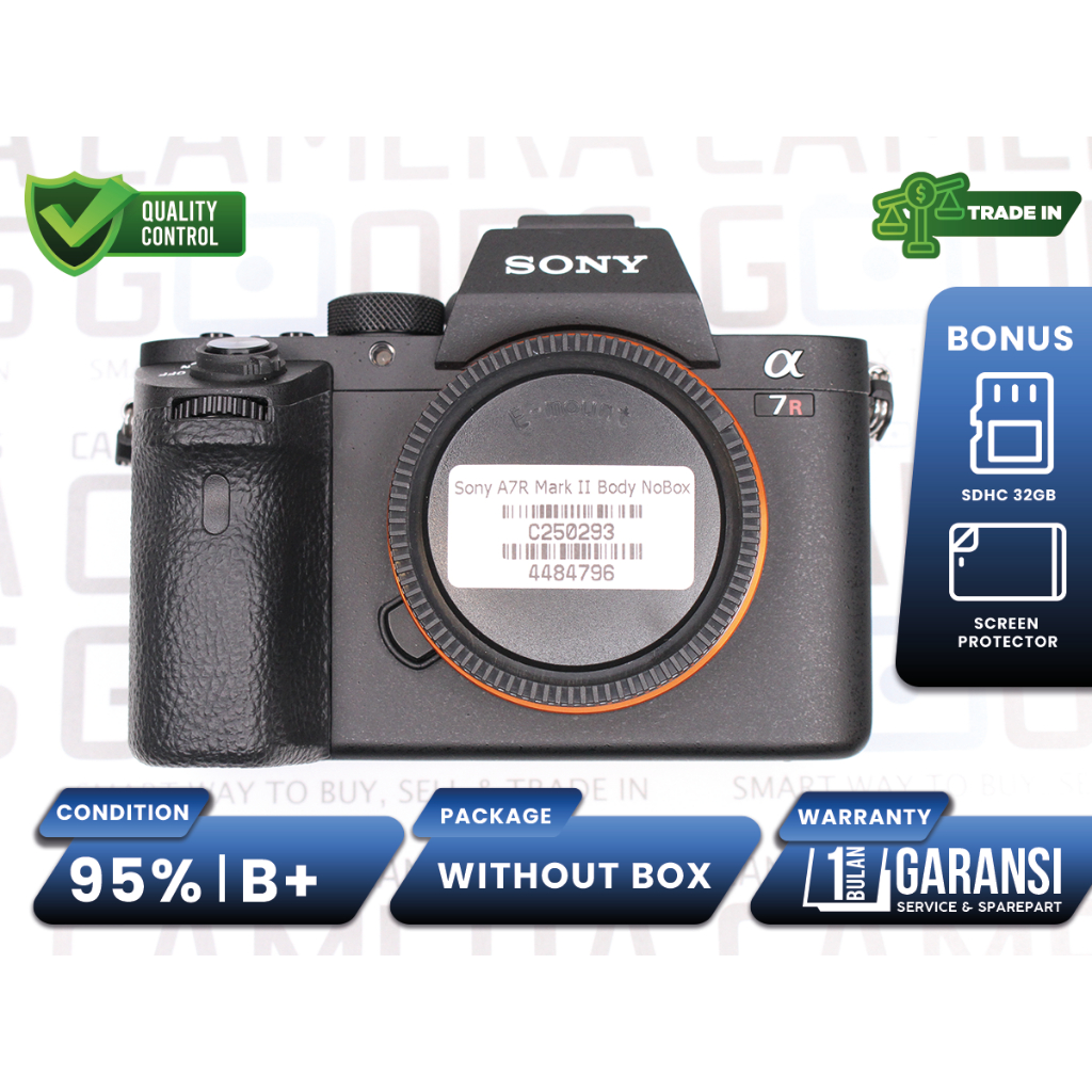 Jual Kamera Sony A7R Mark II Mirrorless Full Frame Body Only Second ...