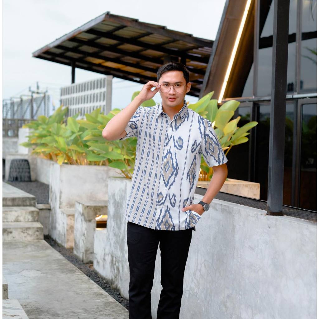 Jual Benang Raja Hem Katun Songket Kombi Lurik | Shopee Indonesia