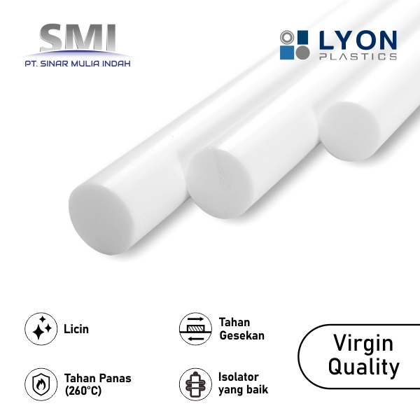 Jual As Teflon PTFE Putih Batangan 65 MM x 1 Meter - SMI Store | Shopee ...