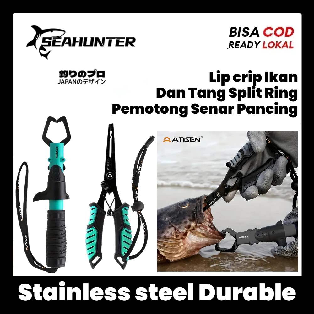 Jual SEAHUNTER Lip grip ikan capitan ikan+Fishing Pliers Pancing 2PCS ...