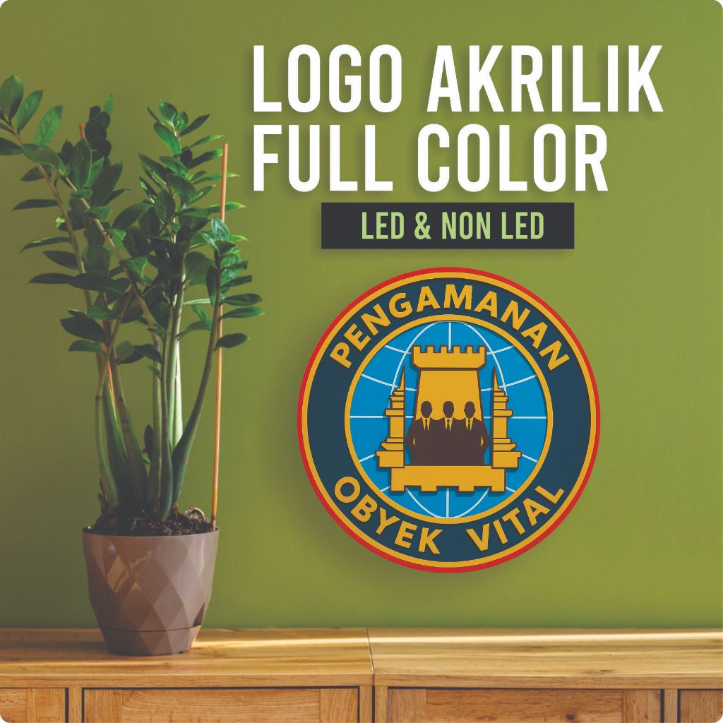 Jual PAPAN NAMA USAHA PLANG PAPAN NAMA LED LOGO JUMBO LED diameter 90cm ...