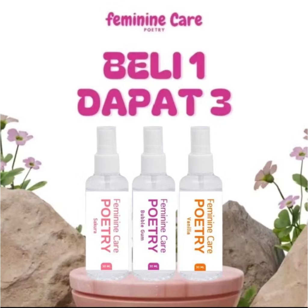 Jual POETRY- Paket Hemat 3 Botol Sweet Aromatic Feminine Care Spray 3 ...