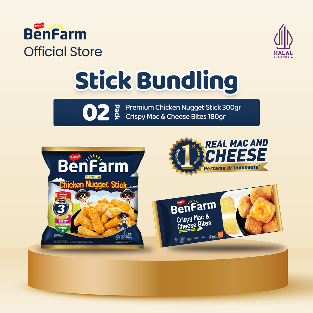 Jual Benfarm Chicken Nugget Stick Premium & Mac and Cheese Package ...