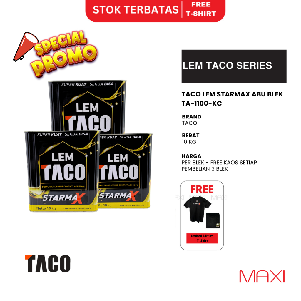 Jual Promo | TACO - TA-1100-KB / TA-1100-KC - Starmax / Active - Blek ...
