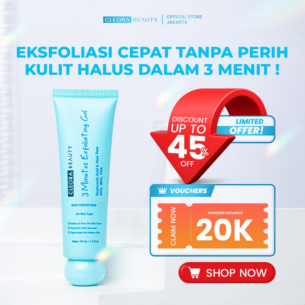 Jual [SALE] Cleora 3 Minutes Exfoliating Peeling Gel - Exfoliasi Wajah ...
