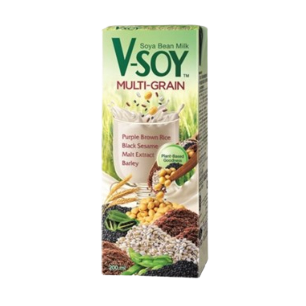 Jual V-SOY Multi Grain Soy Milk Uht / Susu Kedelai 200 Ml | Shopee ...
