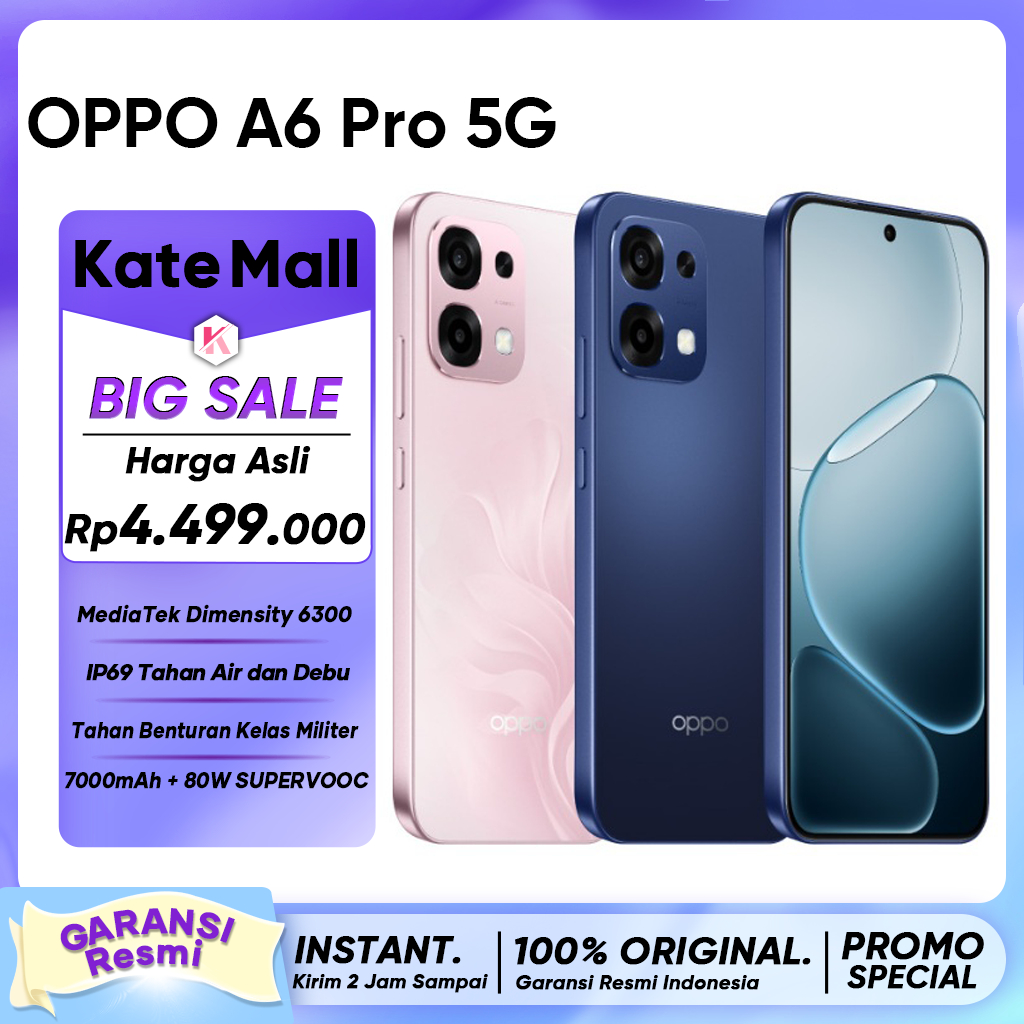 Jual OPPO A6 Pro 5G 8GB+256GB Kamera Ultra-Clear 50MP, Sistem VC ...