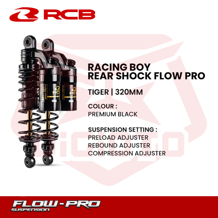 Jual Shock Shockbreaker Tabung RCB Flow Pro Tiger 320mm Shock Belakang ...