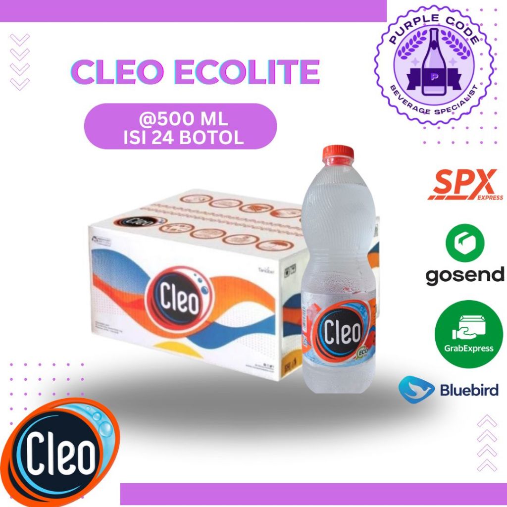 Jual (INSTANT READY) Cleo Pure Water Ecolite 500ml Isi 24 Botol – Air ...