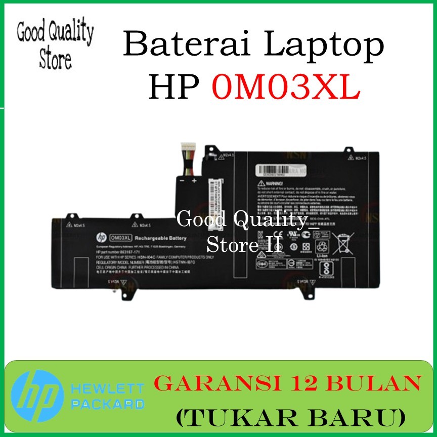 Jual Baterai HP EliteBook X360 1030 G2 Series OM03XL HSTNN-IB70 ...