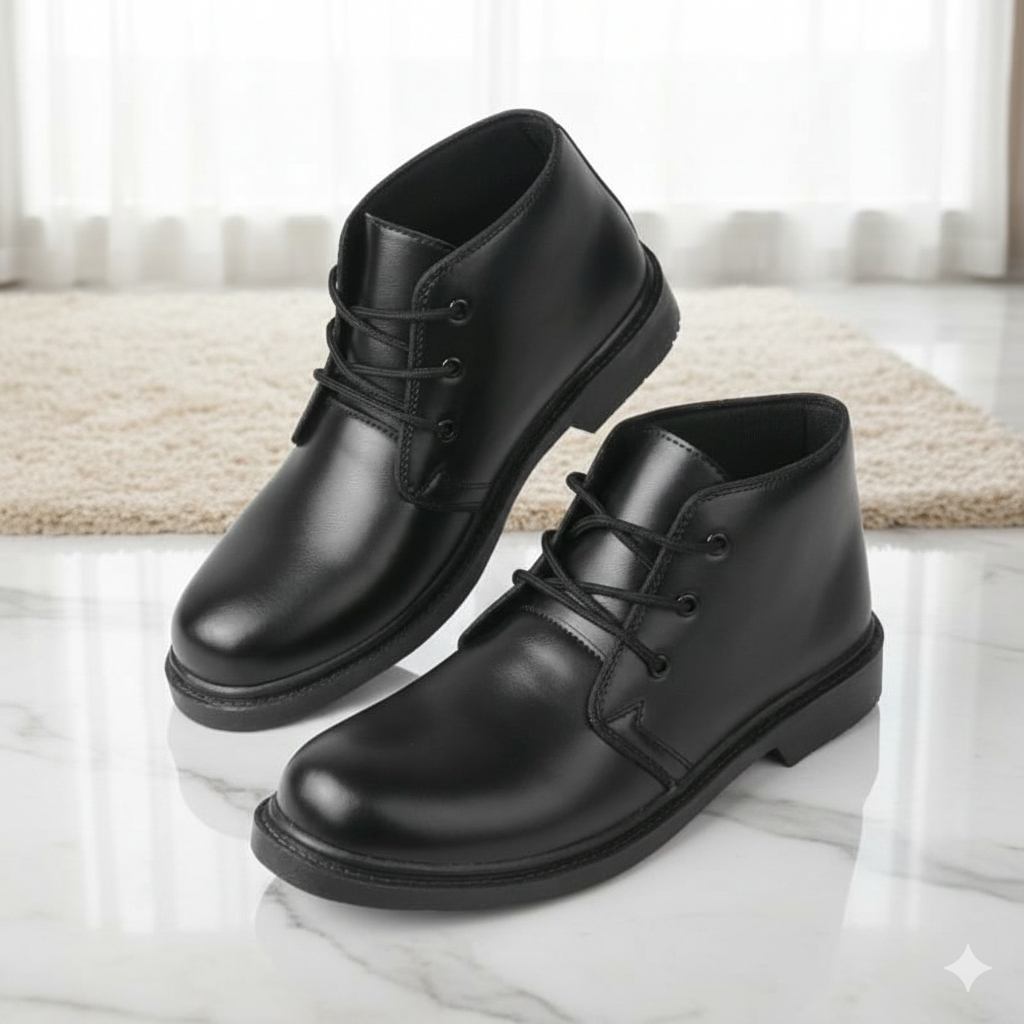 Jual Sepatu PDH Pria Tali 3 kilap & Doff Sepatu Pdh Security Satpam ...
