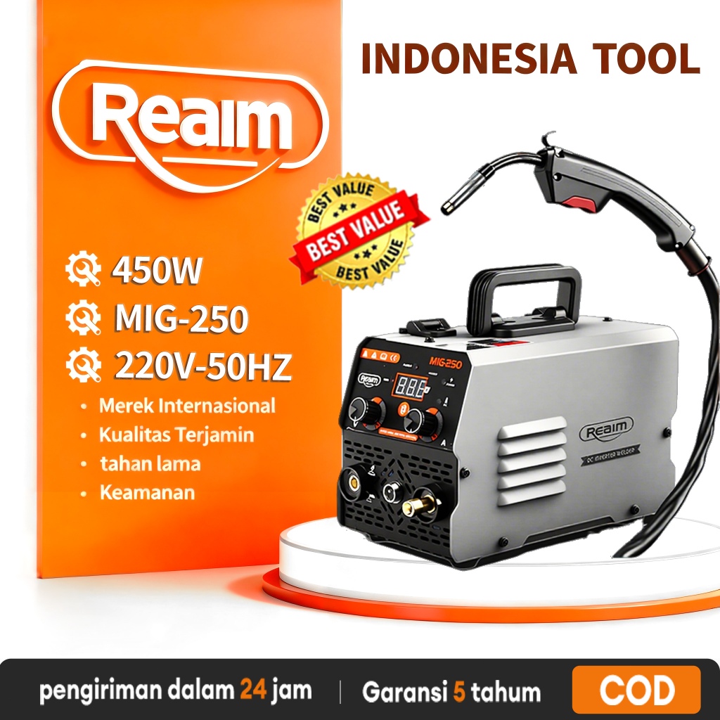 Jual Reaim Mesin Las Inverter MIG-250 120A IGBT, Mesin Las MIG Tanpa ...