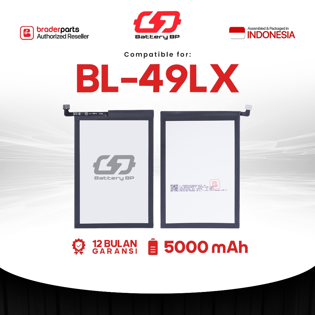 Jual Battery Bp Braderparts BL-49LX For Infinix Hot 12 X6817 | Hot 20S ...