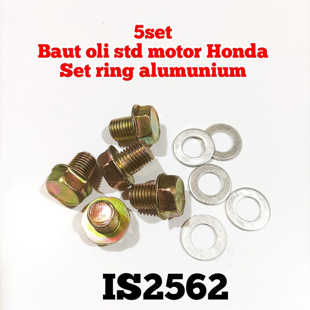 Jual 5set baut oli std motor honda baut 17 kunci 17 kasar set ring ...