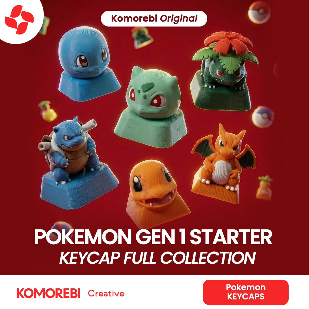 Jual Keycap Artisan Pokemon Gen 1 Venusaur Blastoise Charizard ...
