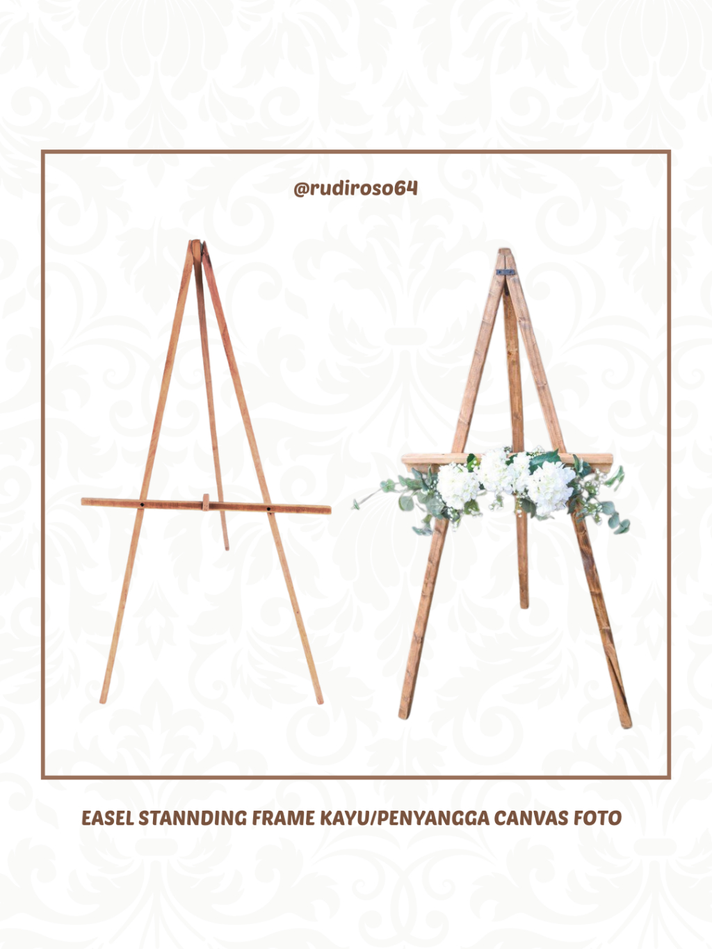 Jual Easel Stand Kayu Standing Frame| Penyangga Canvas Foto| Welcome ...