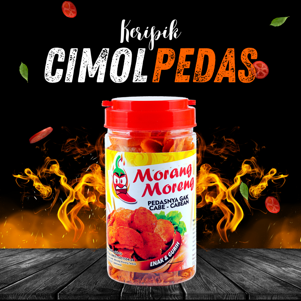 Jual Keripik Cimol Kering Pedas / Cimoring Morang Moreng 180Gr Toples ...