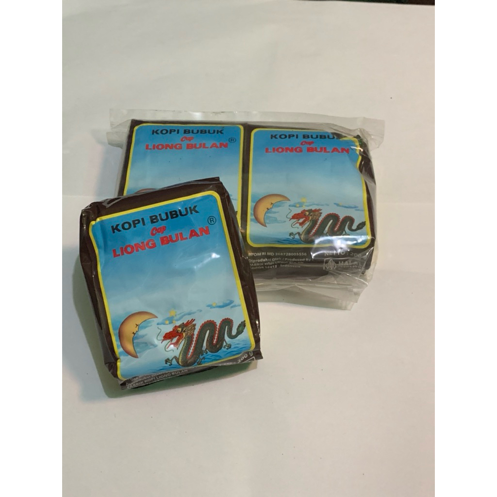 Jual 2 PACK KOPI LIONG BULAN 200 GRAM KHAS BOGOR JAWA BARAT (TANPA GULA ...