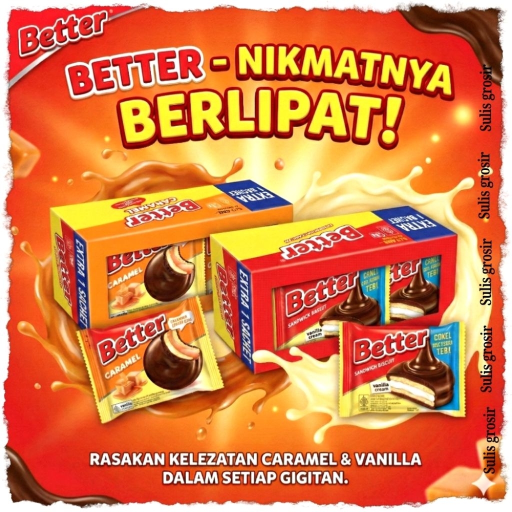 Jual Better Sandwich Biskuit 1 Box isi 10 Bungkus Plus Bonus 1 Bungkus ...