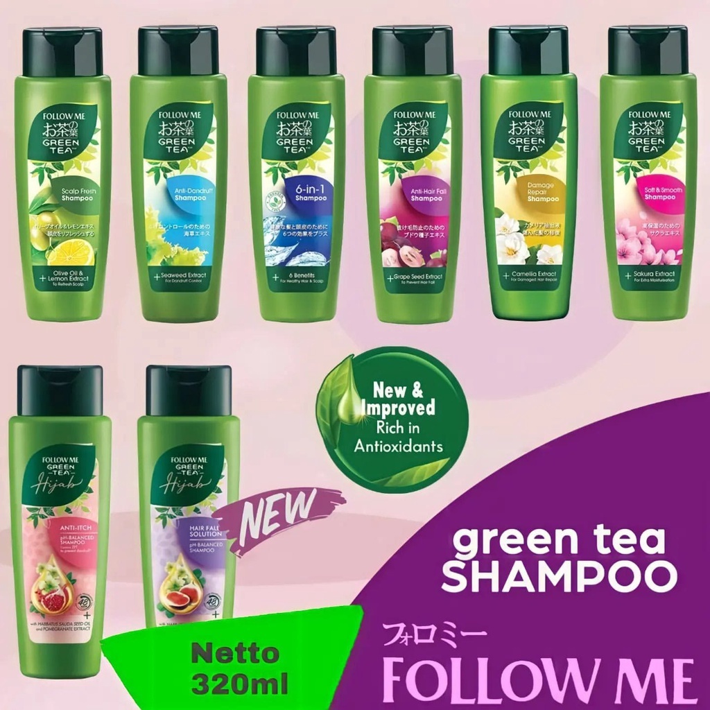 Jual Follow Me Shampoo Green Tea 320 ml | Shopee Indonesia