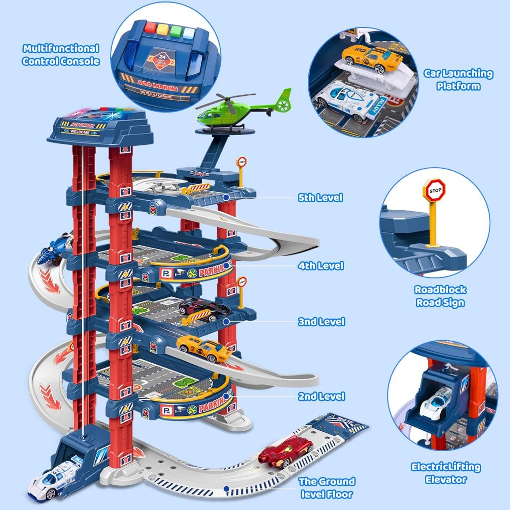 Jual City Ultimate Garage Track Set with Electric Elevator, Upgrade 5 ...