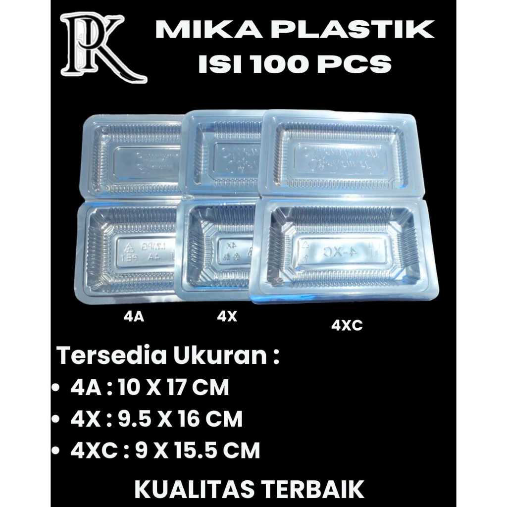 Jual Mika Plastik Bening 4A 4X 4XC Box Wadah Makanan Kue Bolu Mochi ...