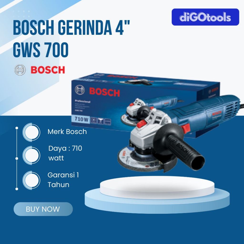 Jual Bosch GWS 700 Gerinda Multifungsi 12000 RPM | Shopee Indonesia