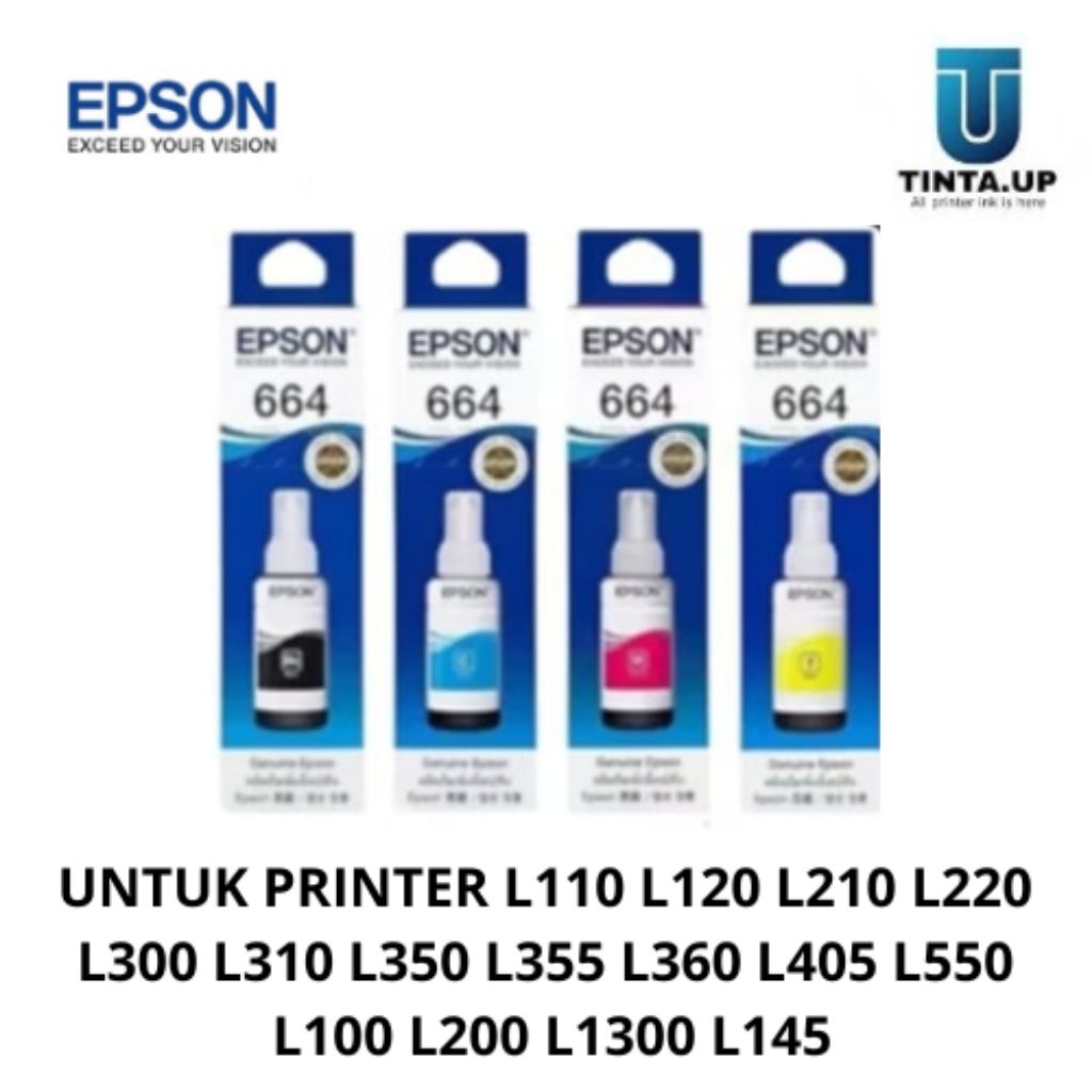 Jual Tinta Epson 664 C SERIES L360 L120 L110 L210 L220 L310 L850 L805 ...