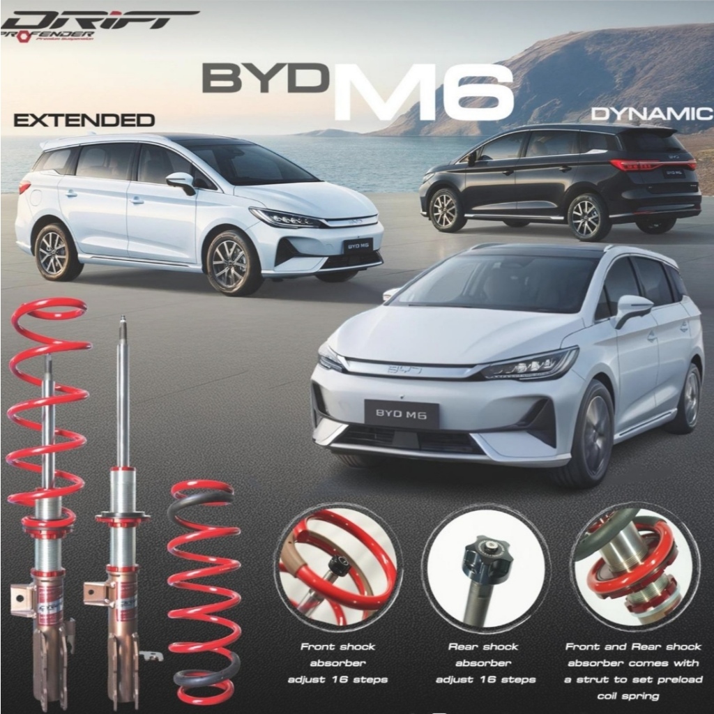 Jual DRIFT- SHOCKBREAKER SUSPENSI COILOVER PROFENDER BYD M6 STD LOAD ...