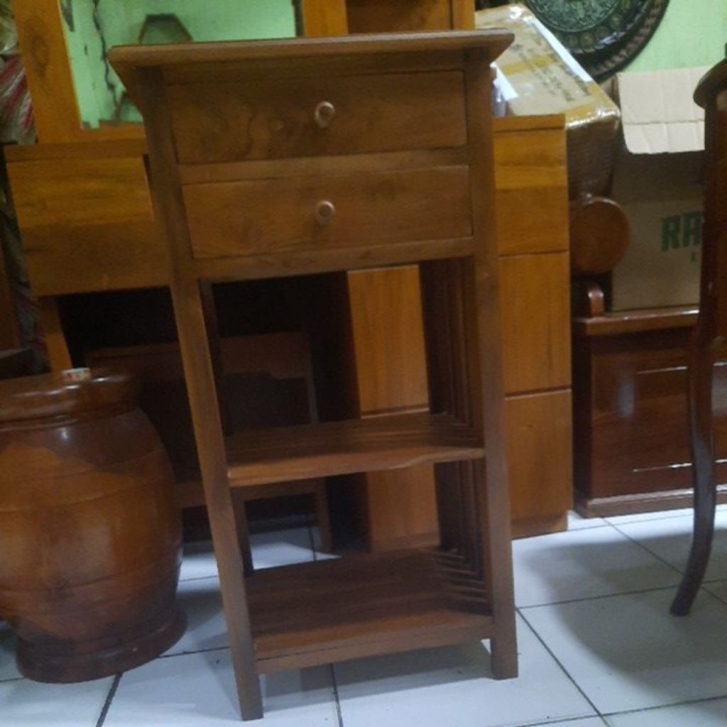 Jual meja dispenser kayu jati-meja pojok dispenser-FREE peti kayu ...