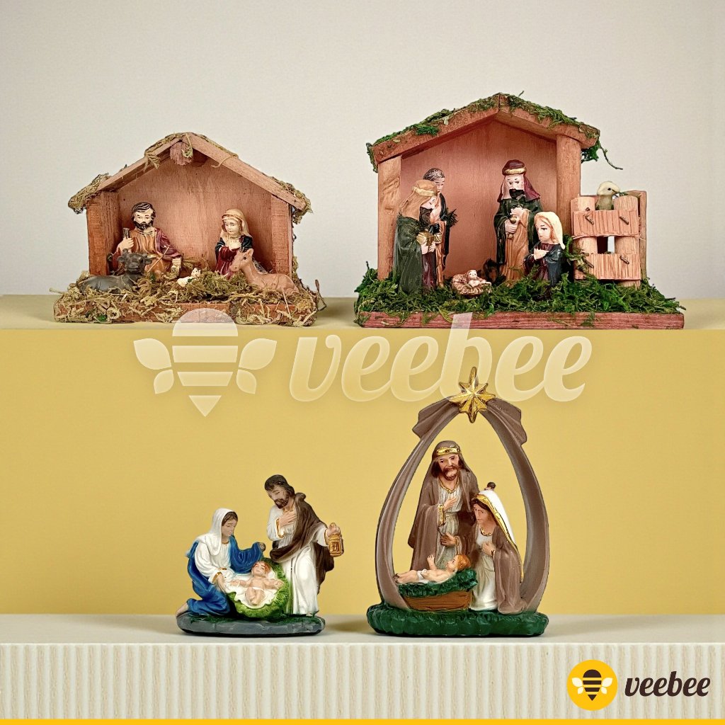 Jual Patung Kelahiran Yesus Rumah Mini Kecil | Patung Yesus | Patung ...