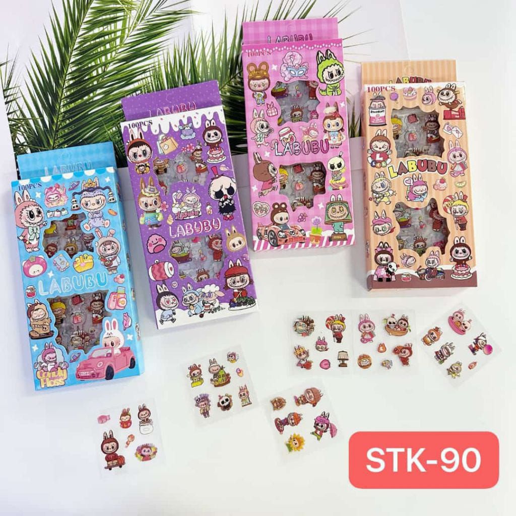 Jual Premium Stiker Aesthetic Small Box Labubu Edition isi 100pcs ...