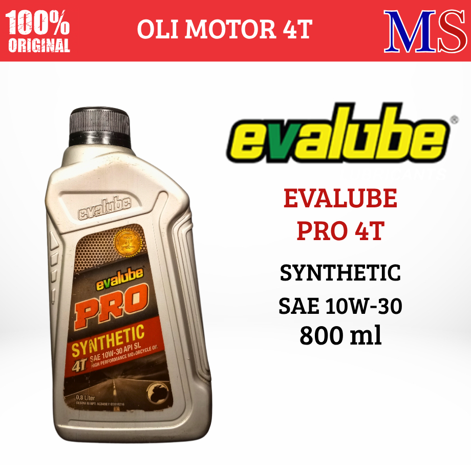 Jual Evalube Oli Motor Pro Synthetic 10W-30 4T (0,8L/1L) | Shopee Indonesia