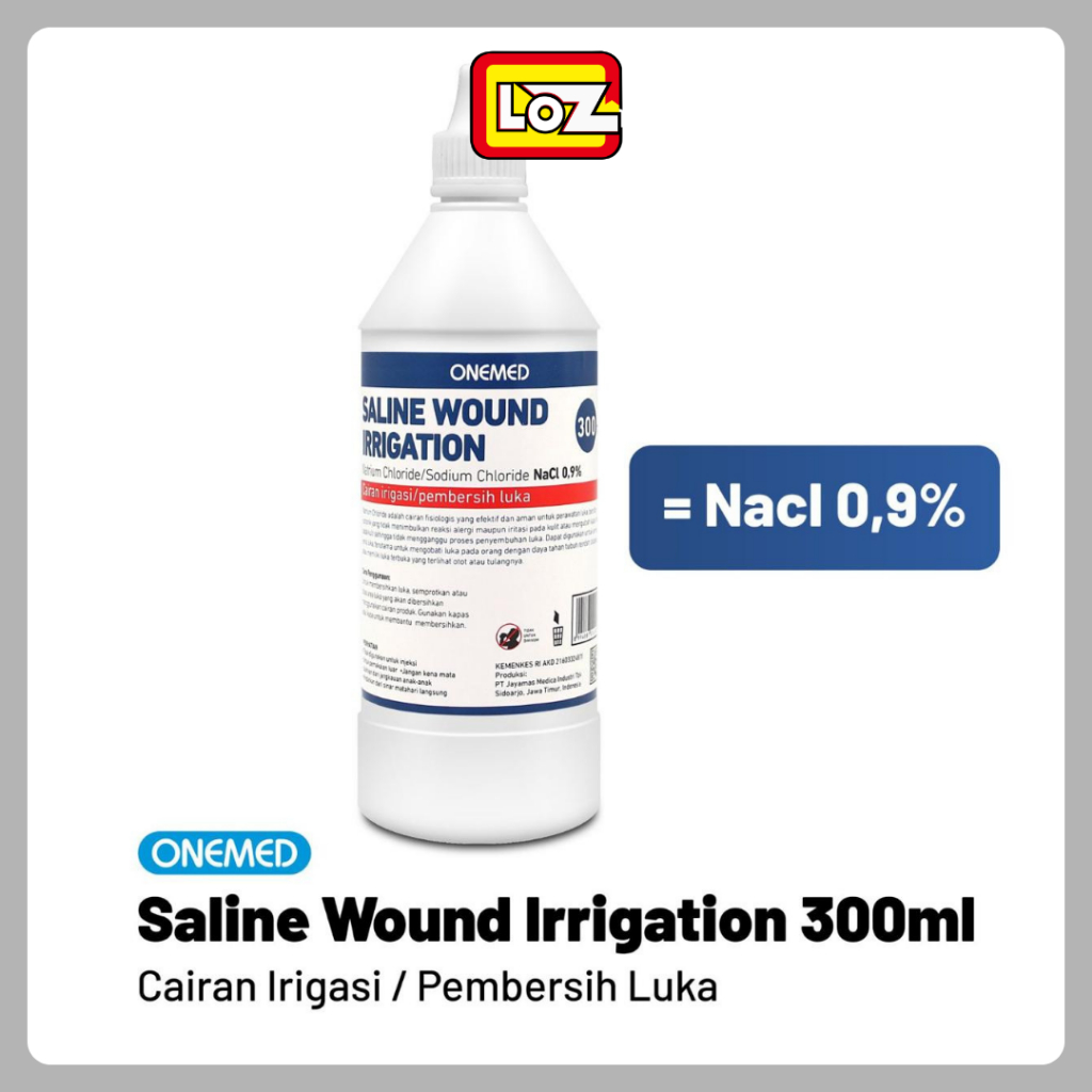 Jual Cairan Pembersih Luka ONEMED Saline Wound 300ml Botol NACL 0.9% ...