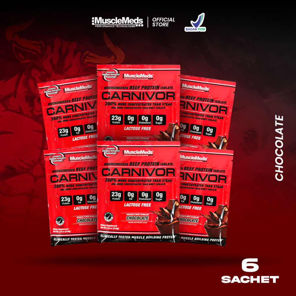 Jual MUSCLEMEDS Carnivor 6 SACHET Beef Protein Isolate Hydrolyzed ...